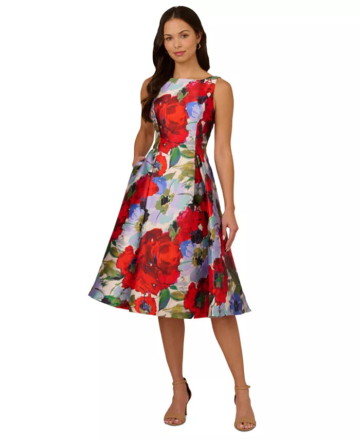 AP Ivory/Red Floral Dress – SPRING FROST Boutique