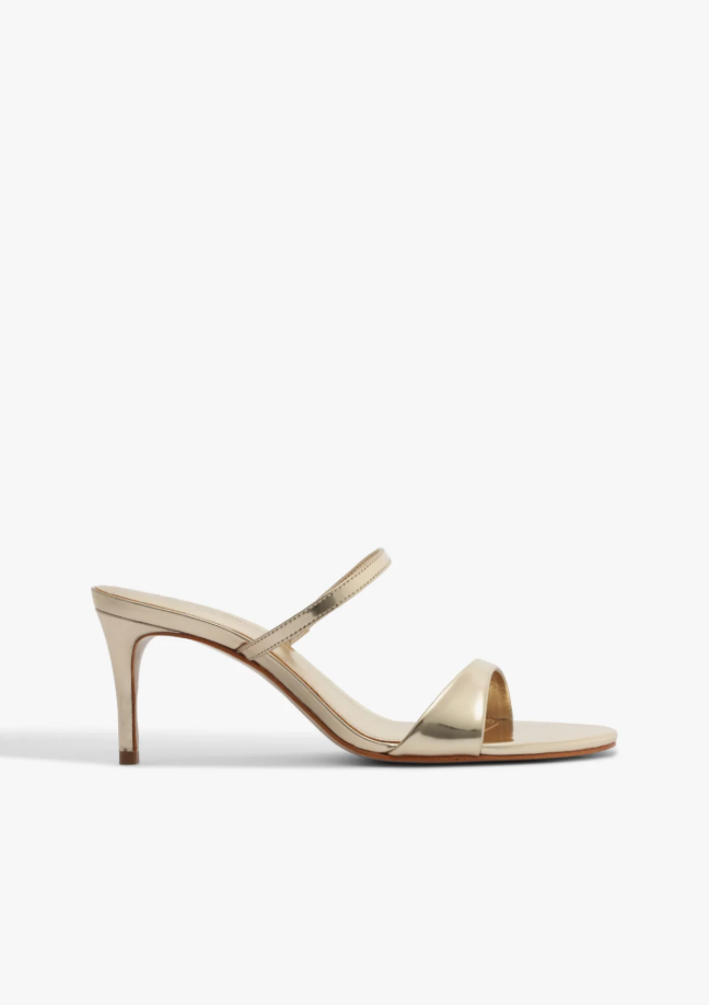 SCHUTZ Jessica Mule in Gold – SPRING FROST Boutique