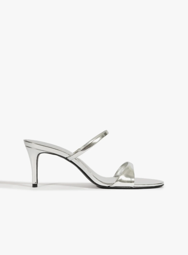 SCHUTZ Jessica Mule in Silver – SPRING FROST Boutique